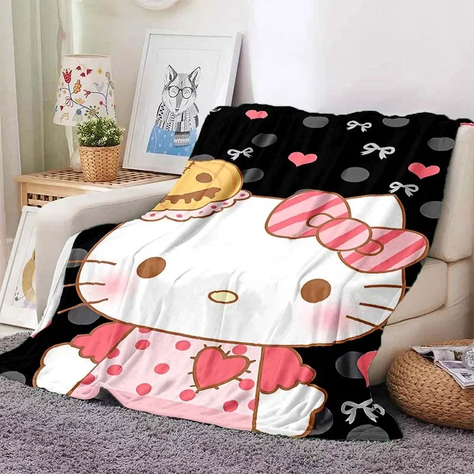 Hello Blanket Fluffy Throw Children Adults Warm Kitty Soft Quilt Sofa ...
