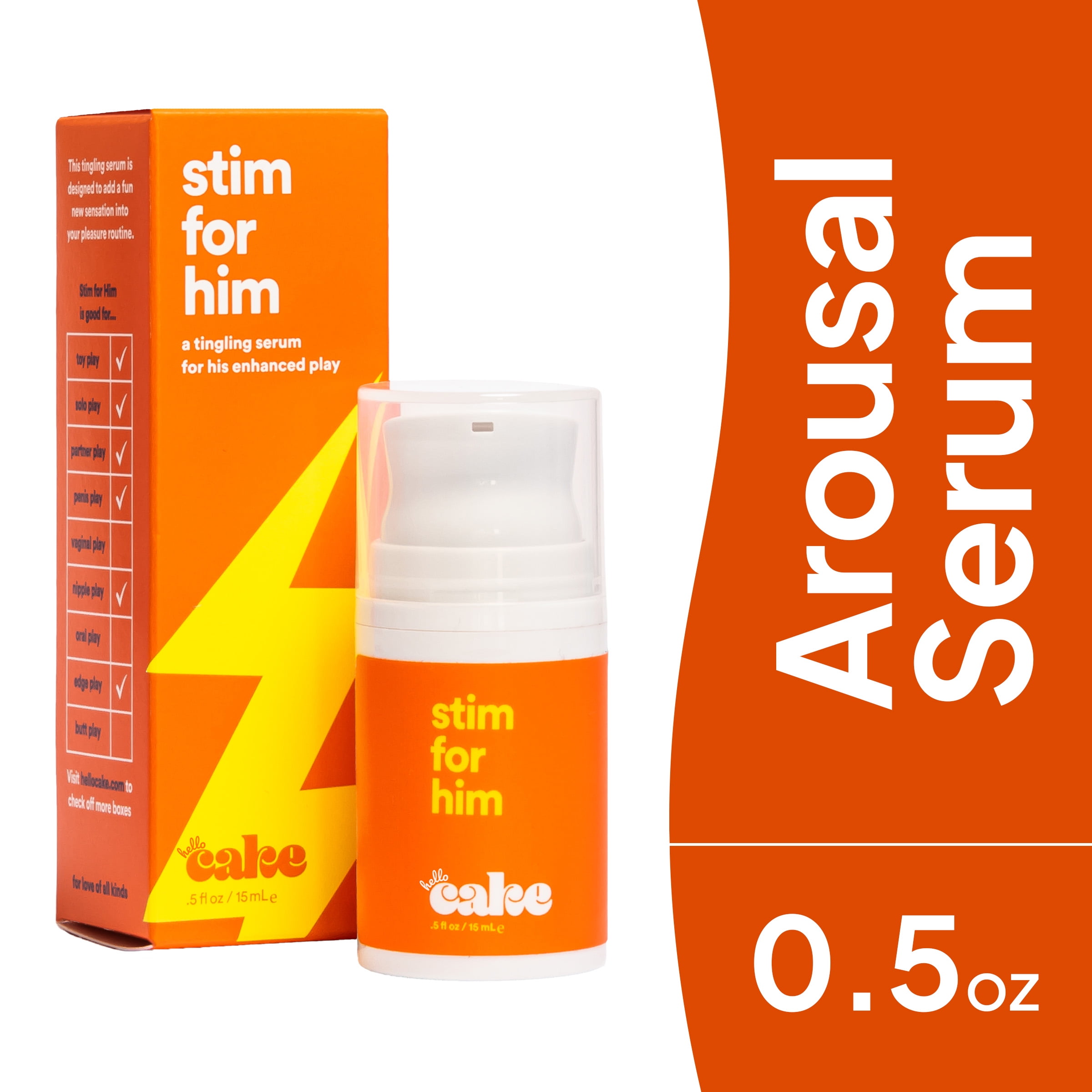 Hello Cake Stim for Him – Water-Based Arousal Gel Sexual Lubricant for ...