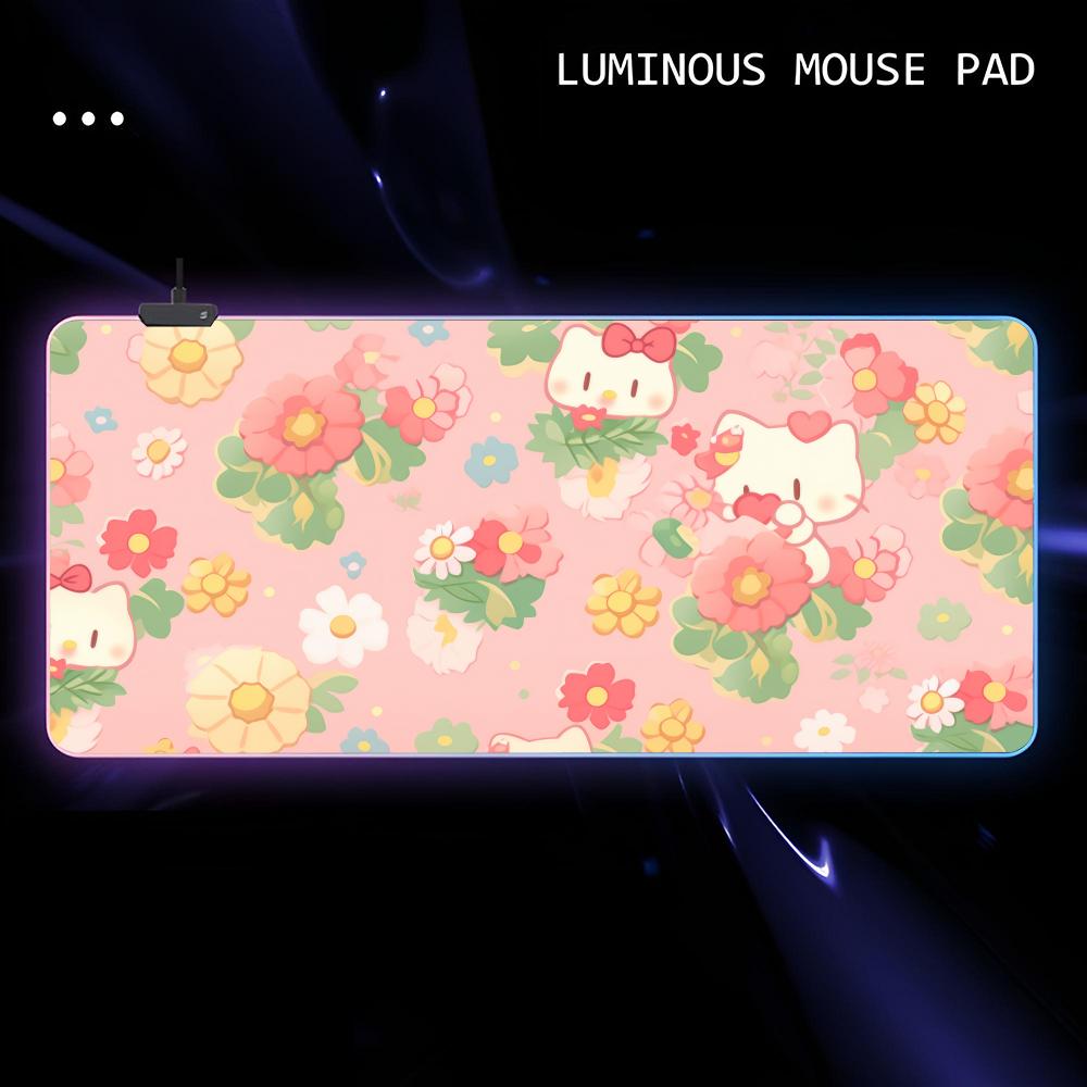 Hello Cat K-Kitty Mouse Pad Mousepad Rgb Mouse Pad Gaming Backlight Pc ...