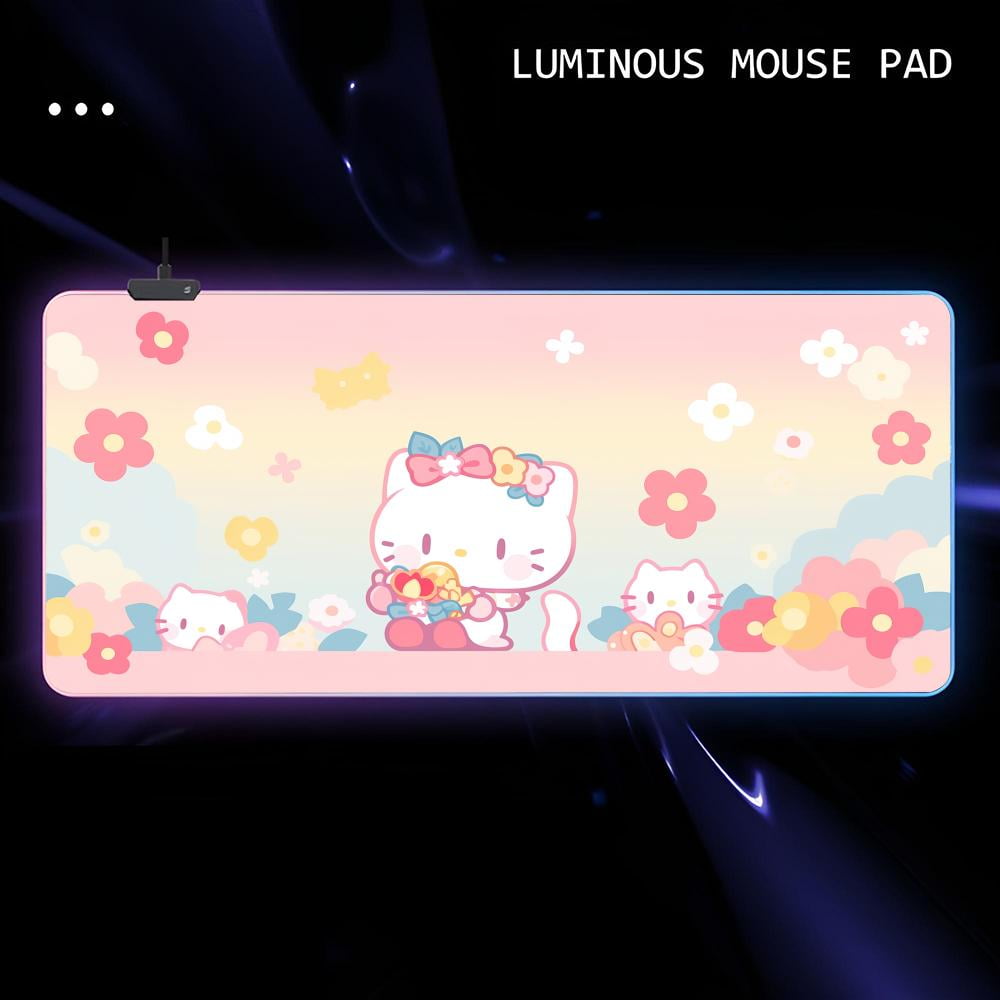 Hello Cat K-Kitty Mouse Pad Mousepad Rgb Mouse Pad Gaming Backlight Pc ...