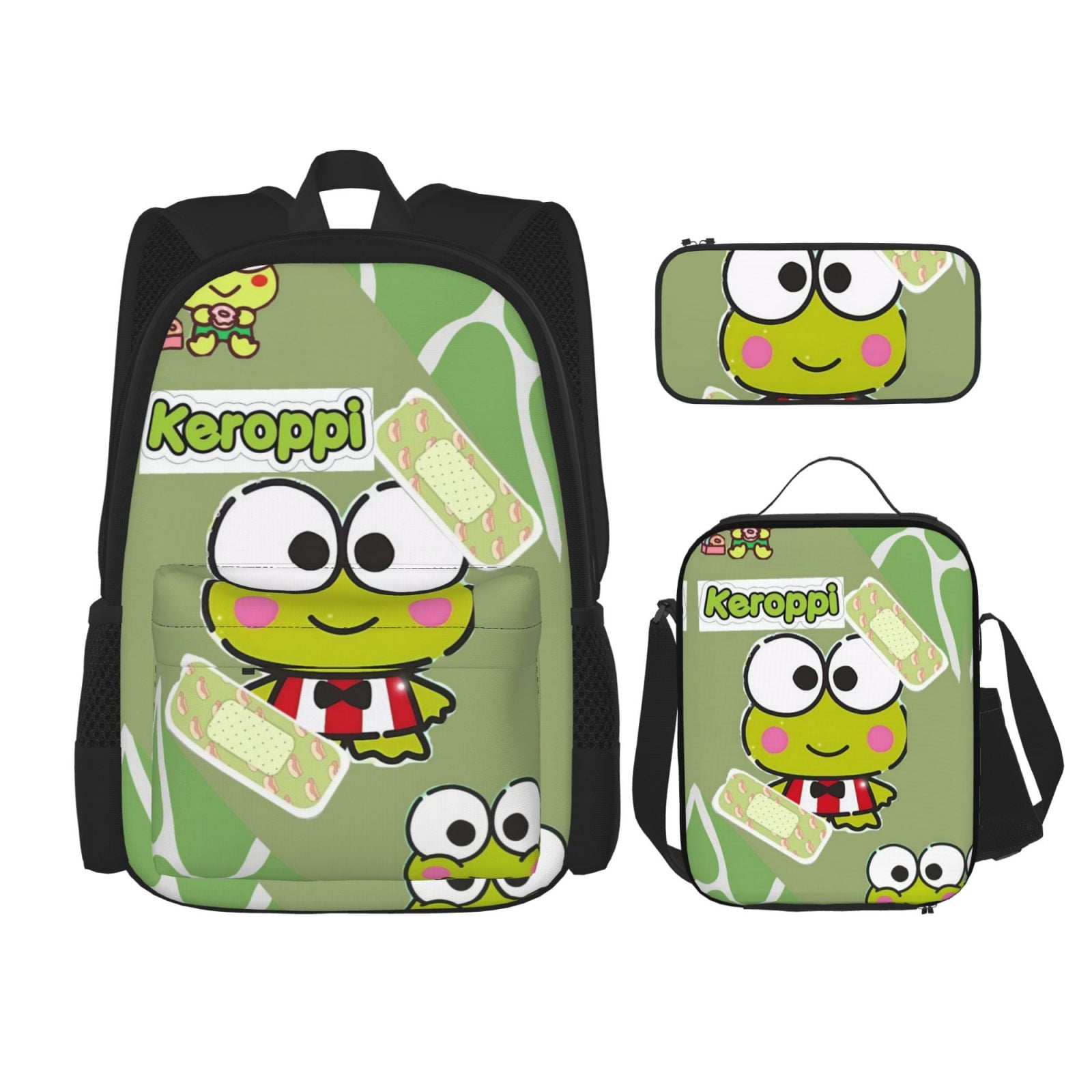 Hello Cat Ki-tty Keroppi Backpack 3-in-1 Compact with Crossbody Lunch ...