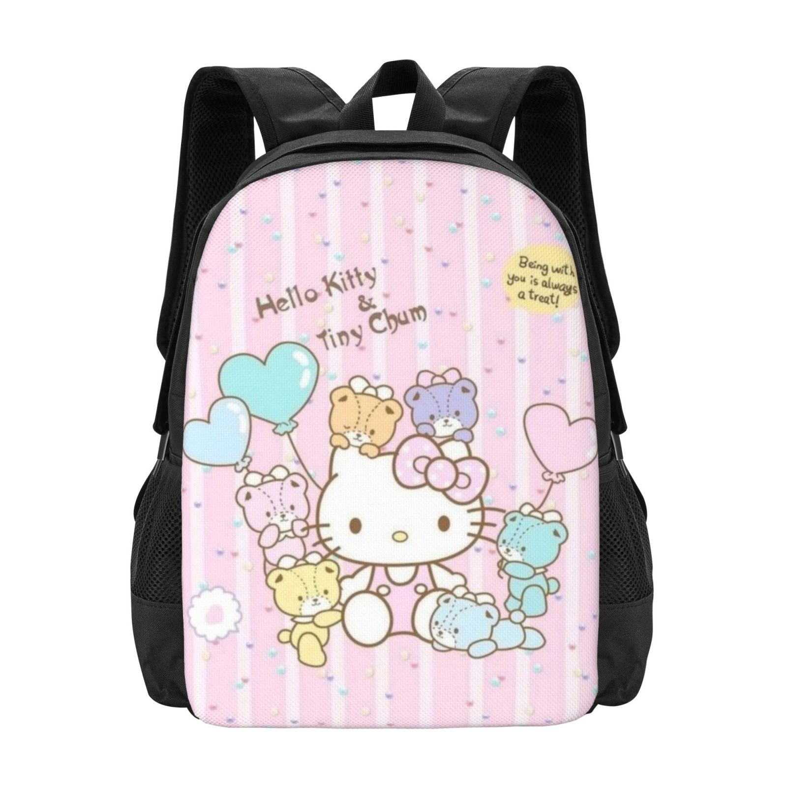Hello Cat & Tiny Chum Backpack Kitty Cartoon Cosplay Casual Bag Unisex Travel Backpack 3d ...