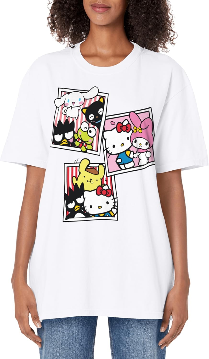 Hello Cat Unisex Short Sleeve Kit-ty and Friends Photo Booth Fun Adult ...