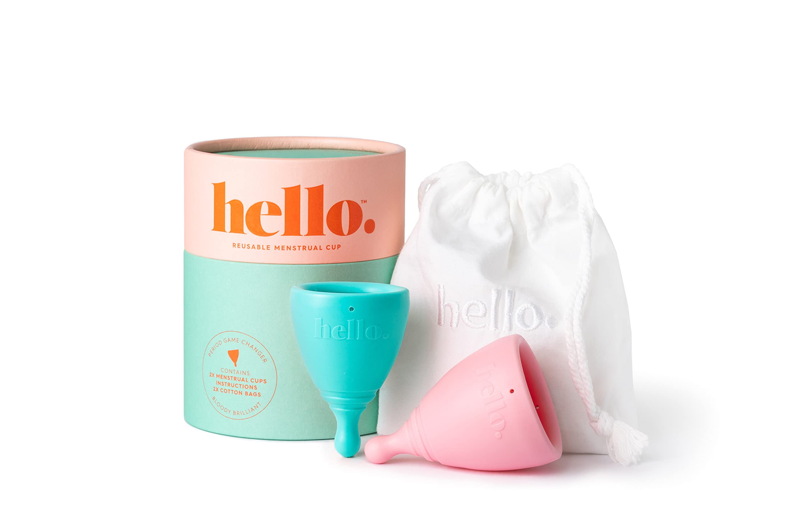 Hello Cup Double Box - SM (Blue) & L (Blush) 1 ea HSA/FSA Eligible ...