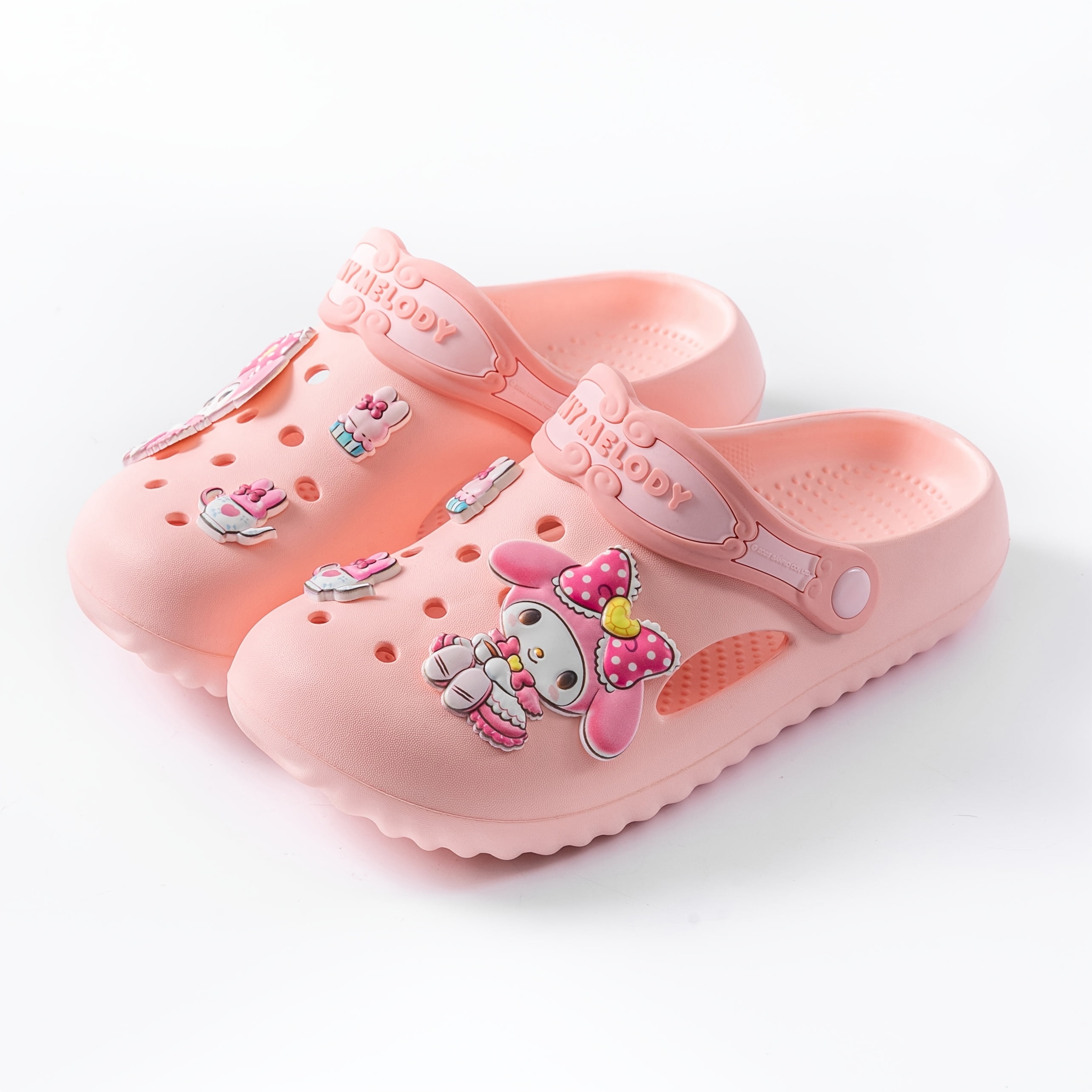 Hello Cute Cartoon Clogs for Girls & Boys-Kuromi Lightweight Slippers ...