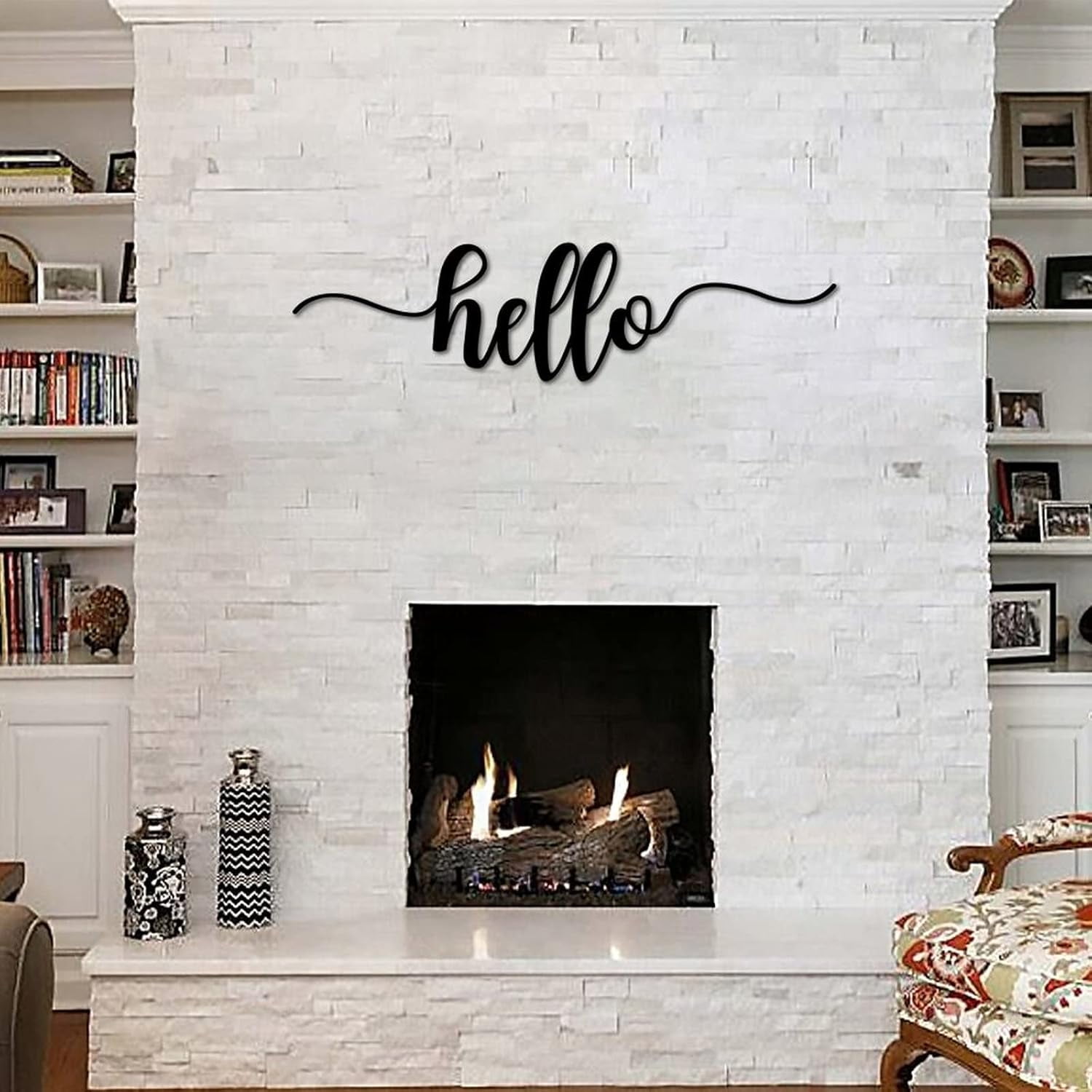 Hello Cutout Sculptures Decorative Wall Sign-3D Word Art Home Accent ...