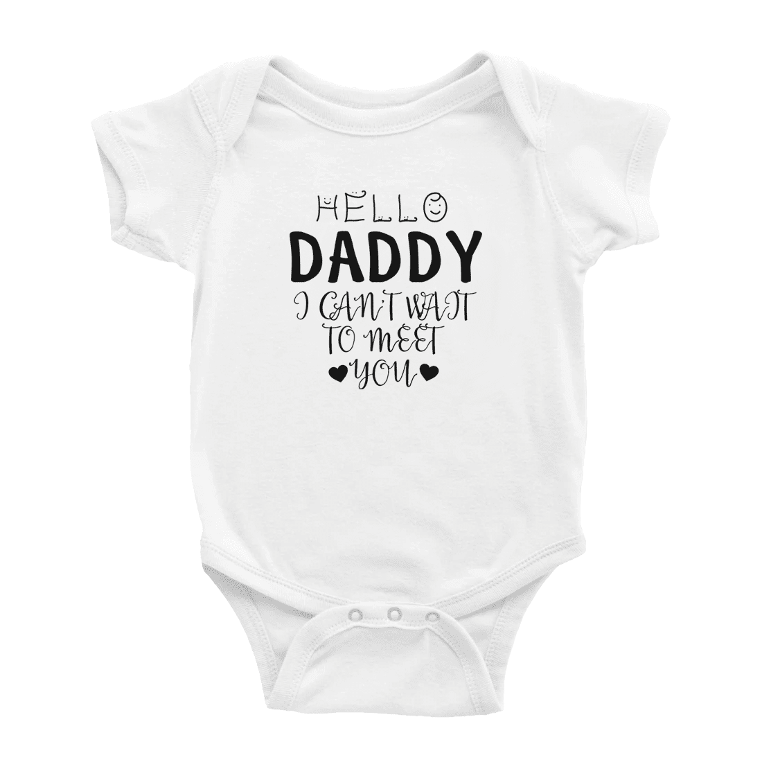 Hello Daddy I Can't Wait To Meet You Funny Baby Jumpsuits Boy Girl ...