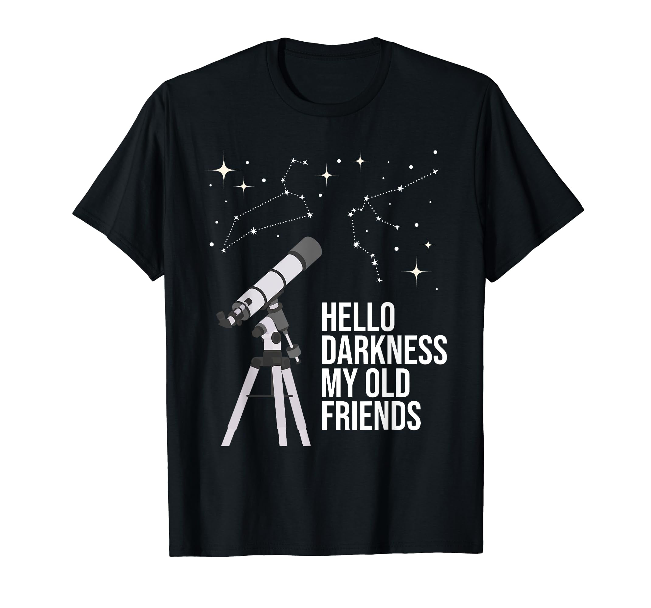 Hello Darkness - Astronomy Galaxy Astronomer Science Fan T-Shirt ...