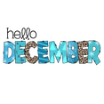 Hello December Christmas Great Gift Idea Decal Sticker 2 Pack 5 Inch ...