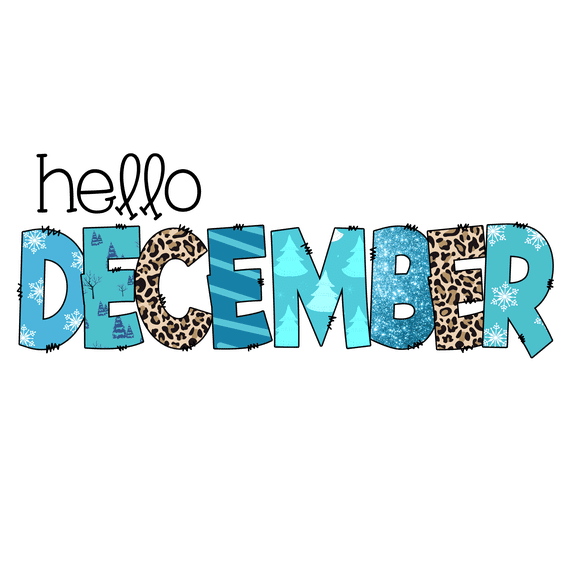 Hello December Christmas Great Gift Idea Decal Sticker 2 Pack 5 Inch ...