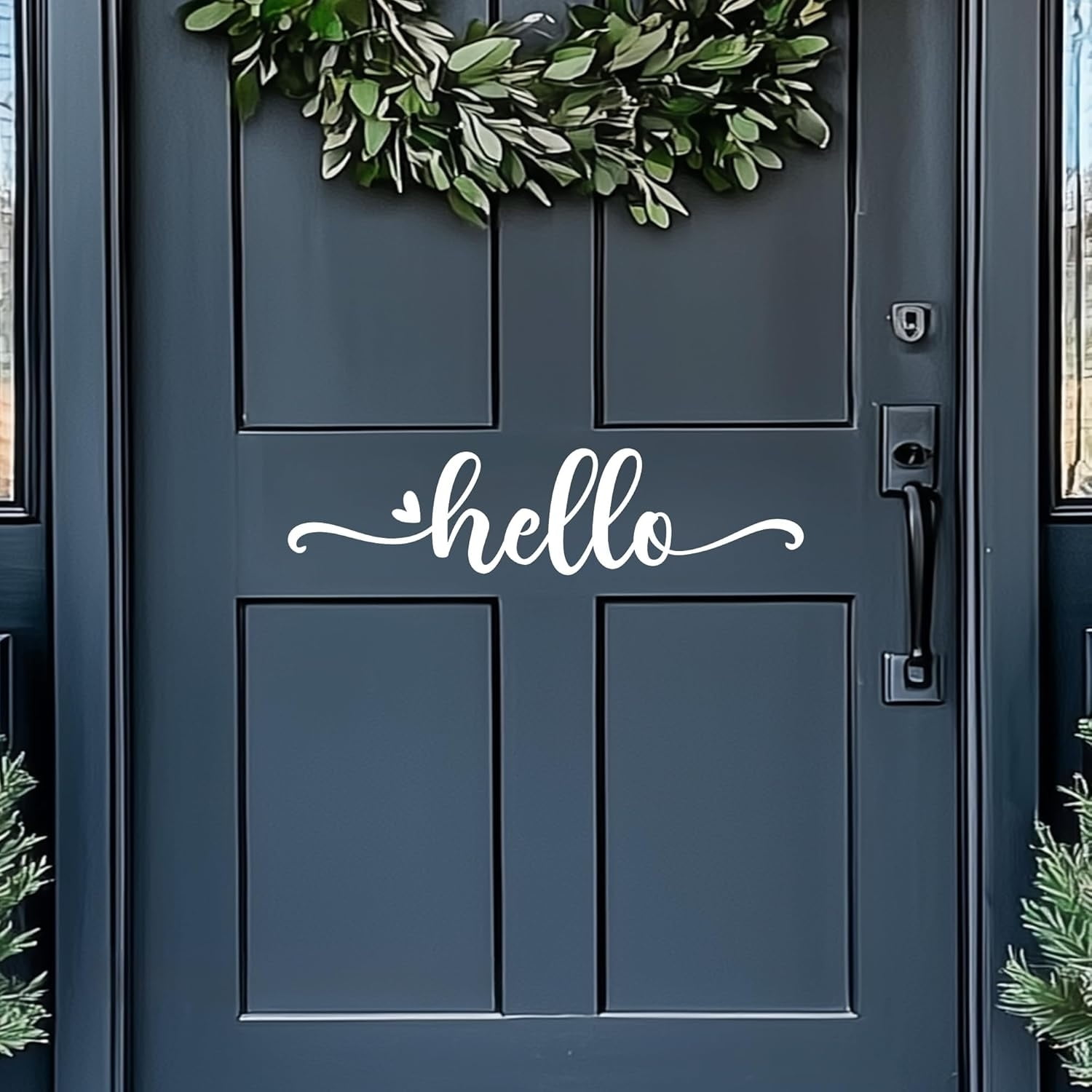 Hello Door Decal, Cute Hello Sticker Greeting For Home, Hello Vinyl ...
