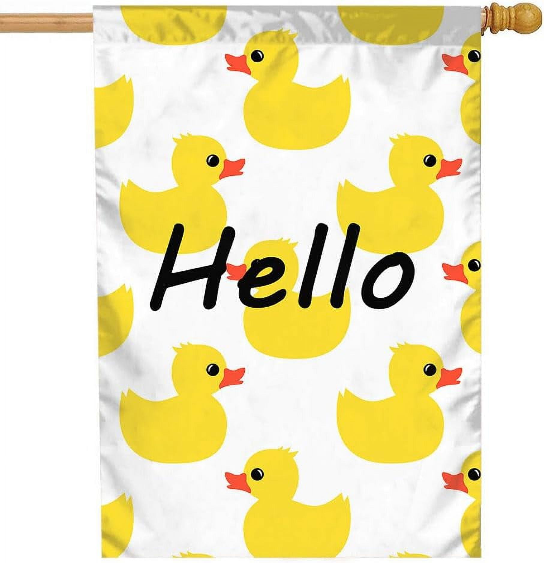 Hello Duck Garden Flag 12X18 inchToy For Baby Shower Kids Cute Animal ...