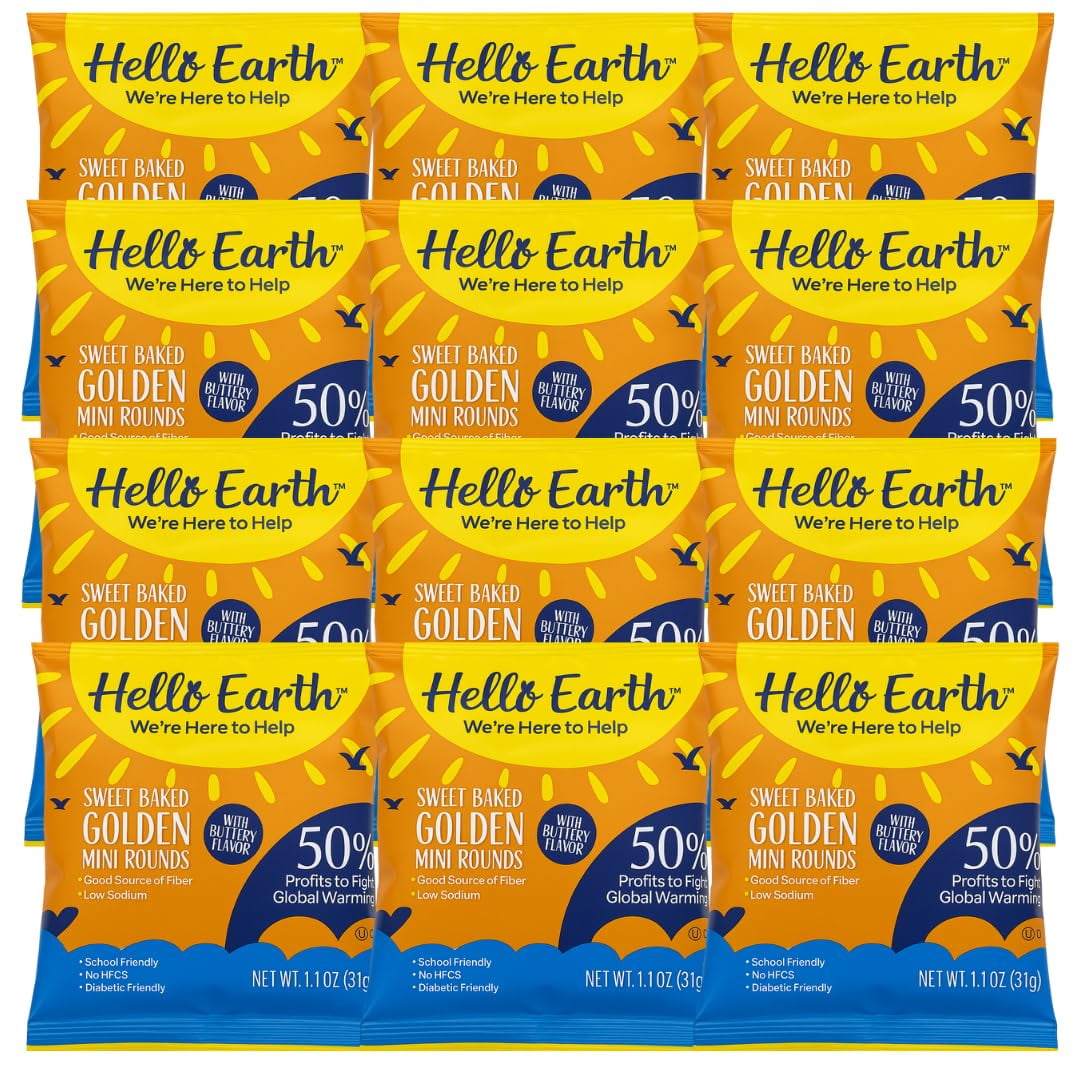 Hello Earth Sweet Baked Golden Mini Butter Rounds, 12 pack, 1.1 Oz Bags ...