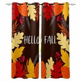 Hello Fall Blackout Curtains | Light Blocking Print Window Curtains ...