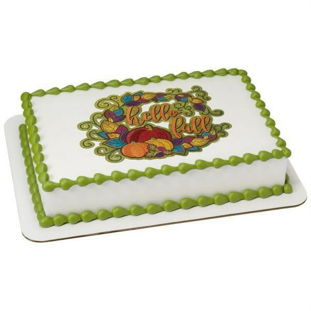 Hello Fall Edible Cake Topper Image - Walmart.com