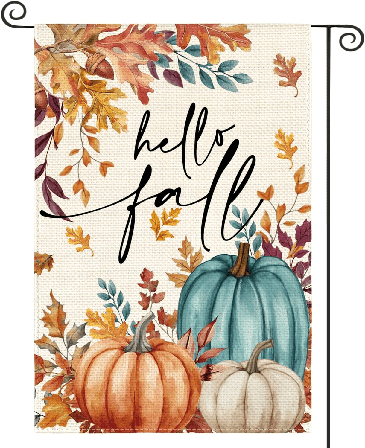 Morudeor, Garden Flag, 12x18 Inch, Double Sided Autumn Leaves Pumpkins ...