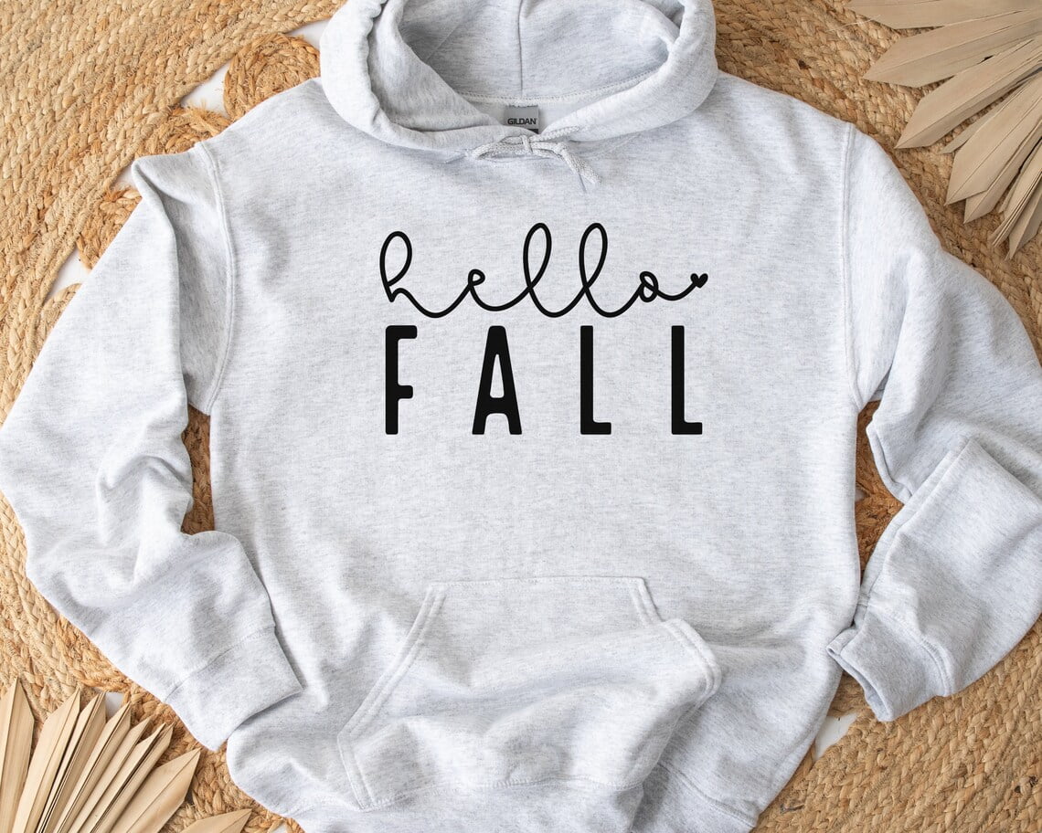 Hello Fall Hoodie, Womens Fall Hoodies, Cozy Hoodie, Fall Hoody, Fall ...