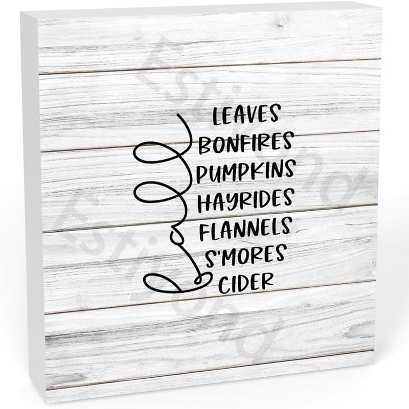 Hello Fall Leaves Bonfires Pumpkins Hayrides Flannels Smores Cider ...