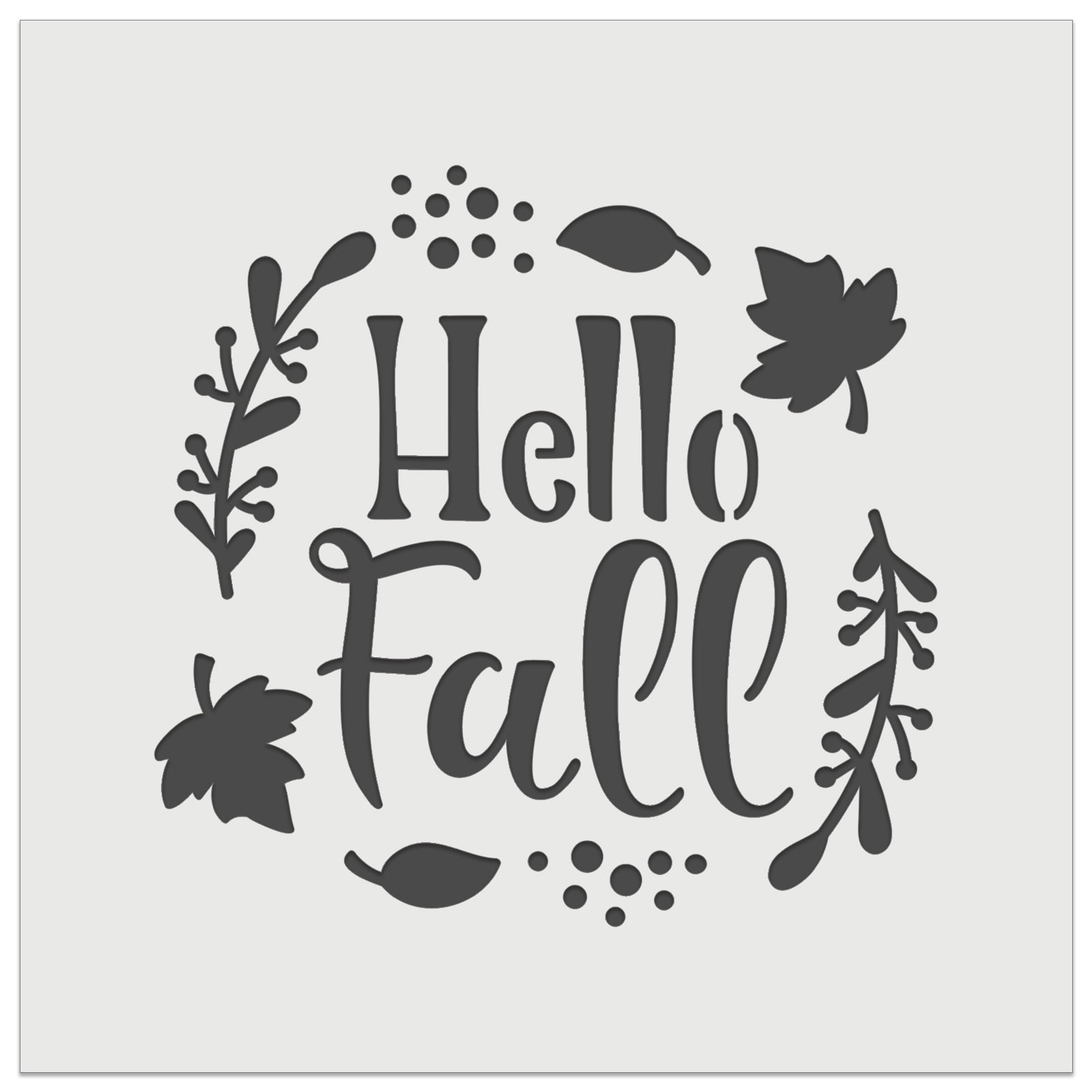 Hello Fall Leaves DIY Cookie Wall Craft Stencil - 5.5 Inch - Walmart.com