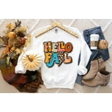 Hello Fall Leopard Shirt, Cute Fall Shirt, Fall Shirts, Fall T-Shirt ...
