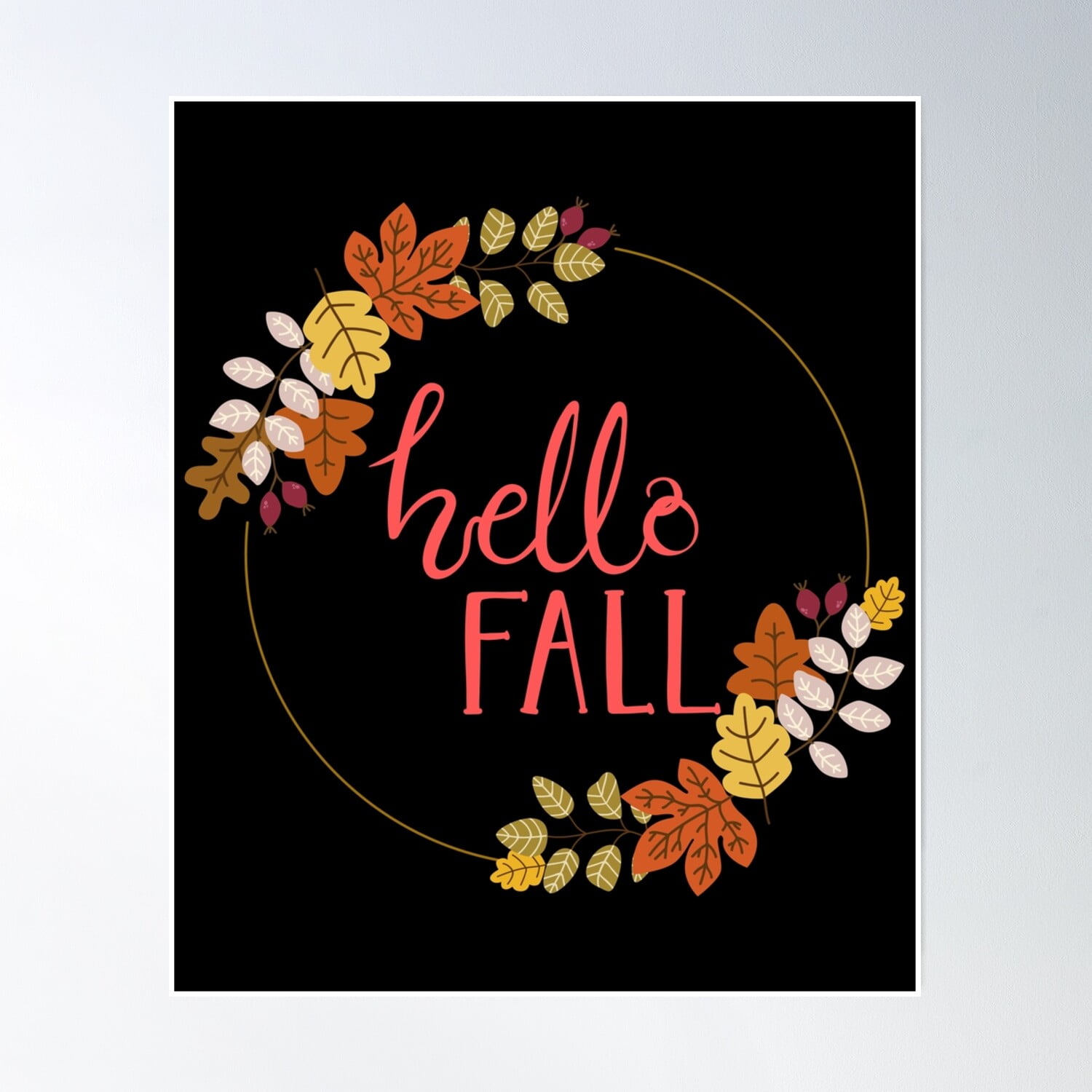 Hello Fall Poster Wall Art, Modern Wall Decor, 8x12 UNFRAMED - Walmart.com