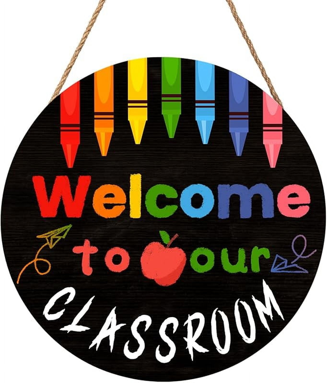 Hello Fall Round Wooden Welcome Sign Door Sign Fall Door Decorations ...