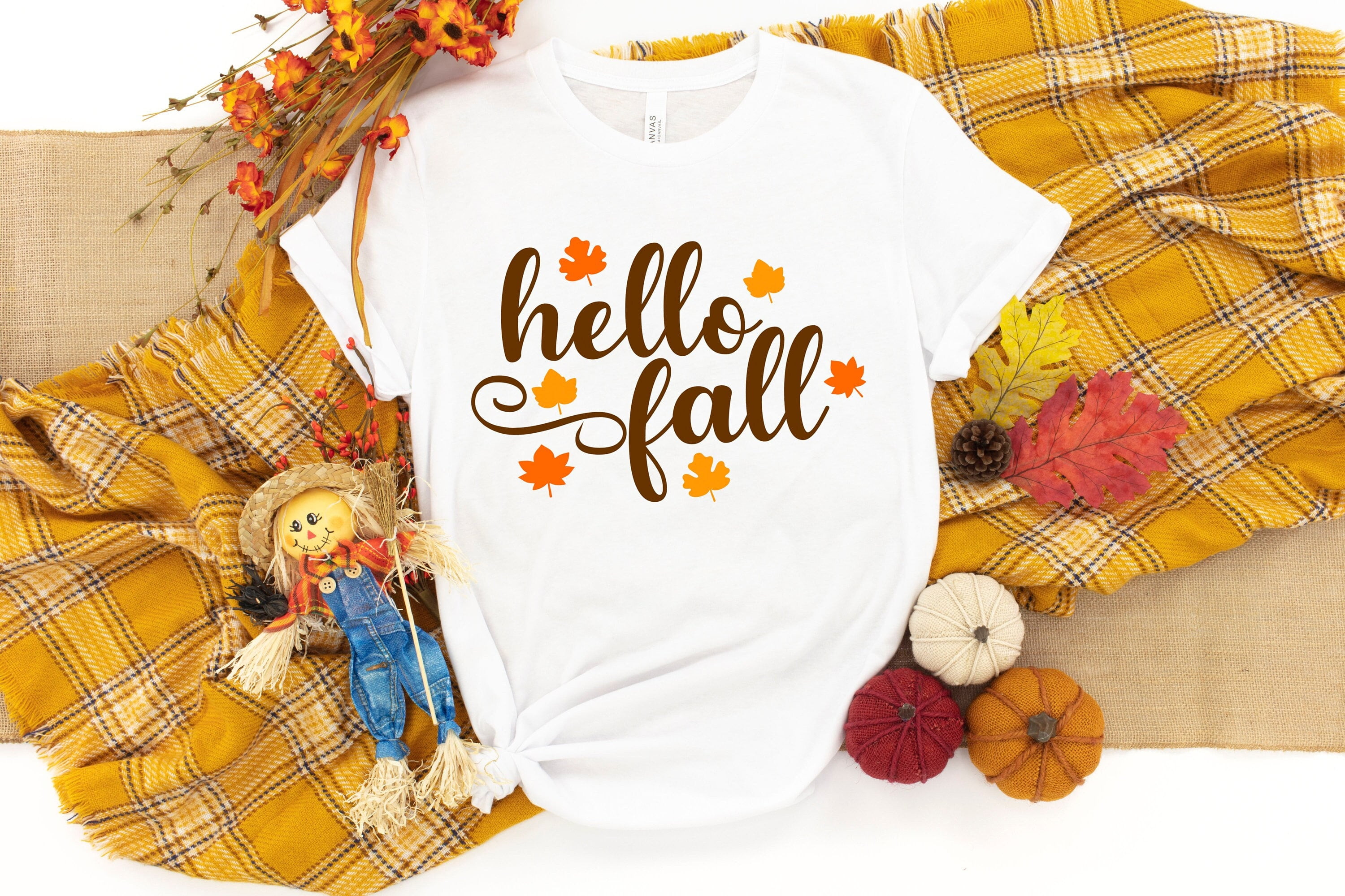 Hello Fall Shirt, Cute Fall Shirt, Womens Fall Shirts, Fall T-Shirt ...
