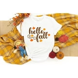 Hello Fall Shirt, Cute Fall Shirt, Womens Fall Shirts, Fall T-Shirt ...
