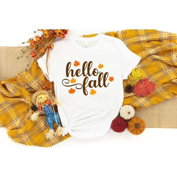 Hello Fall Shirt, Cute Fall Shirt, Womens Fall Shirts, Fall T-Shirt ...