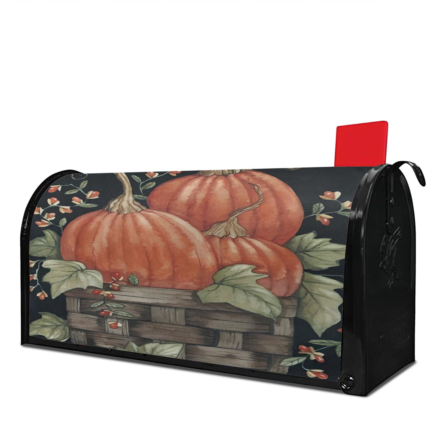 Hello Fall Thangksgiving Mailbox Cover Standard Vintage Pumpkin Mailbox ...
