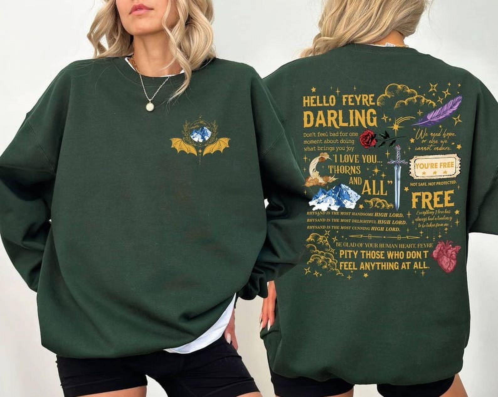 Hello Feyre Darling Sweatshirt, Acotar Fan Sweater, The Night Court ...