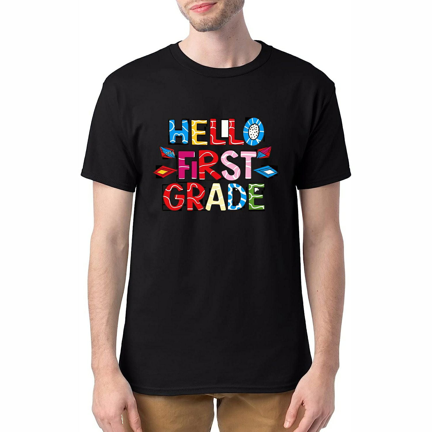 Hello First Grade Back To School Team 1st Graders Teachers Mens T Shirt ...