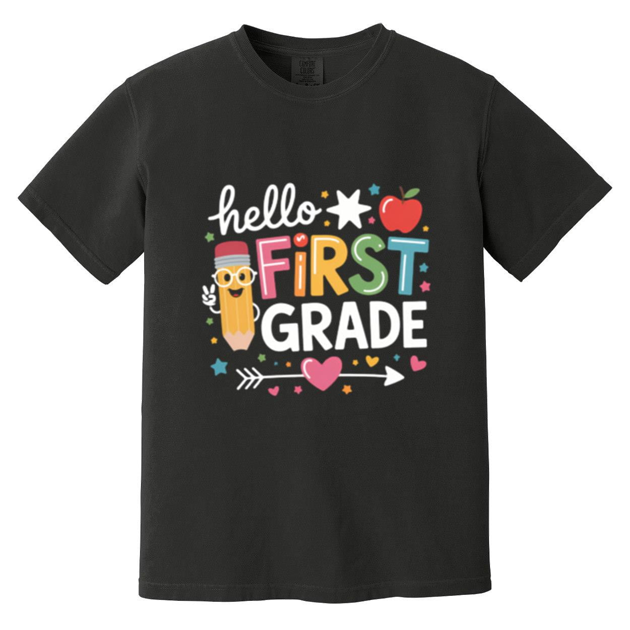 Hello First Grade Funny Back To School Students Teacher Gift Comfort ...