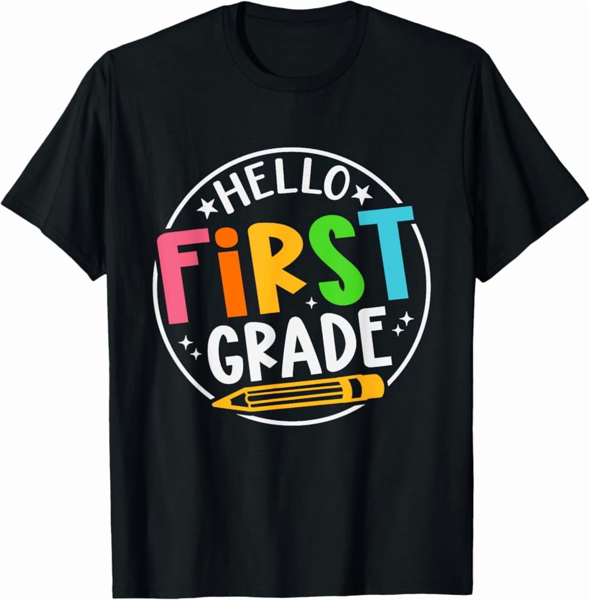 Hello First Grade Team 1St Grade Back To School Teacher Kids T-Shirt ...