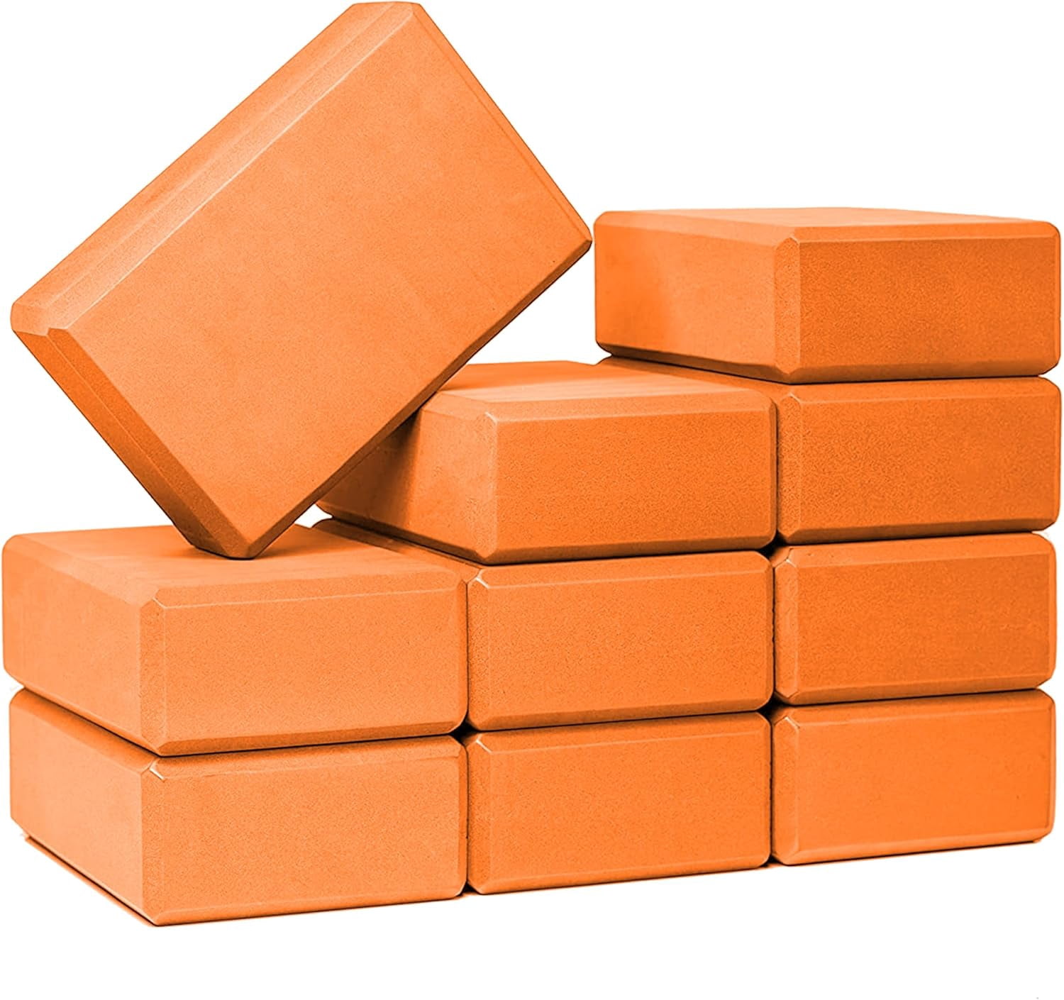 Hello Fit 3" Yoga Block, 10 Pack Bulk EVA Foam Yoga Blocks, Firm and ...