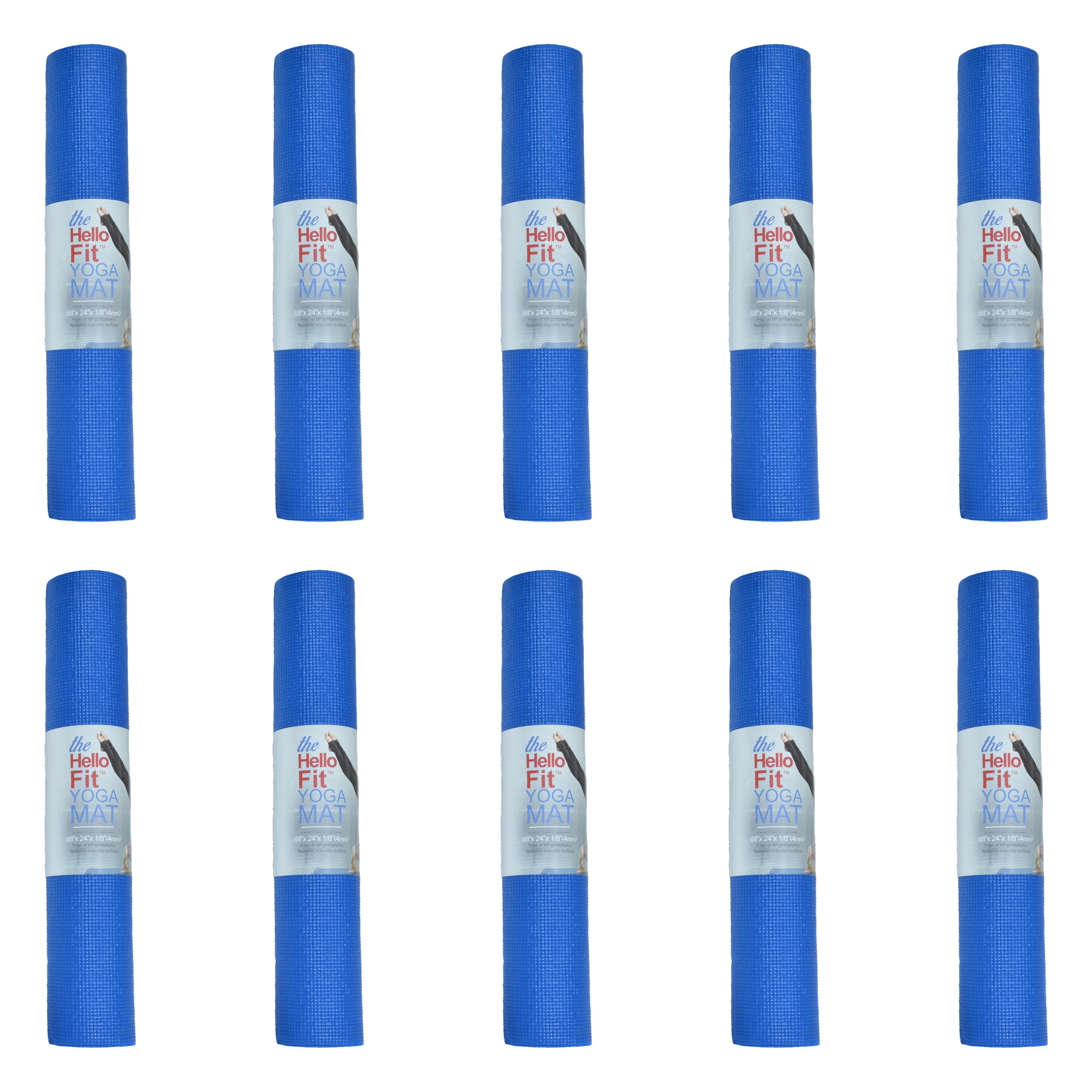 Hello Fit Workout Yoga Mat, Non-Toxic, Non-Slip, Kid-Friendly, Moisture ...