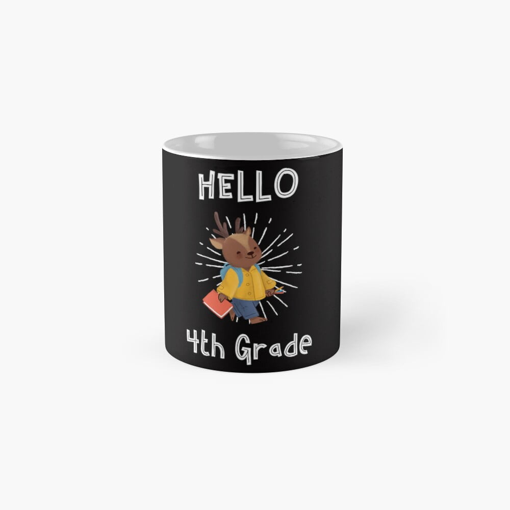 Hello Fourth Grade Deer - Woodland Animals 4th Grader School Classic ...