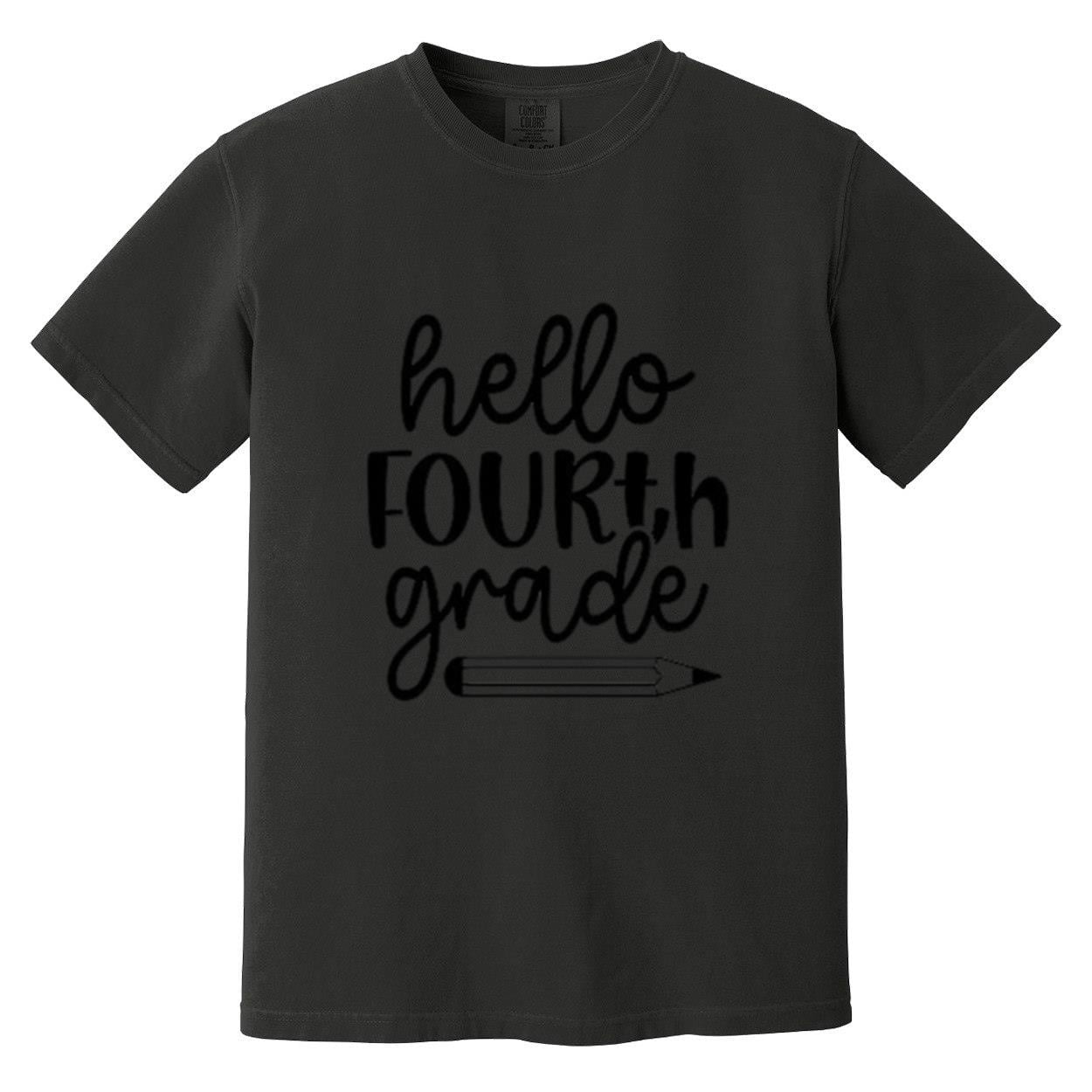 Hello Fourth Grade Funny Bright Back To School Design Gift Comfort ...