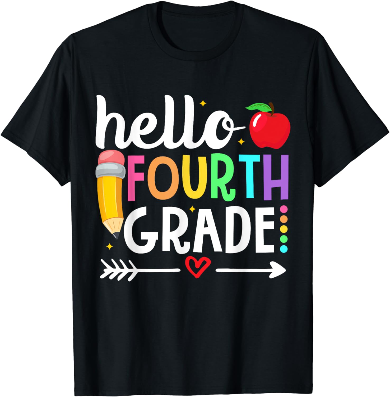 Hello Fourth Grade Team 4th Grade Teacher Back to School T-Shirt ...