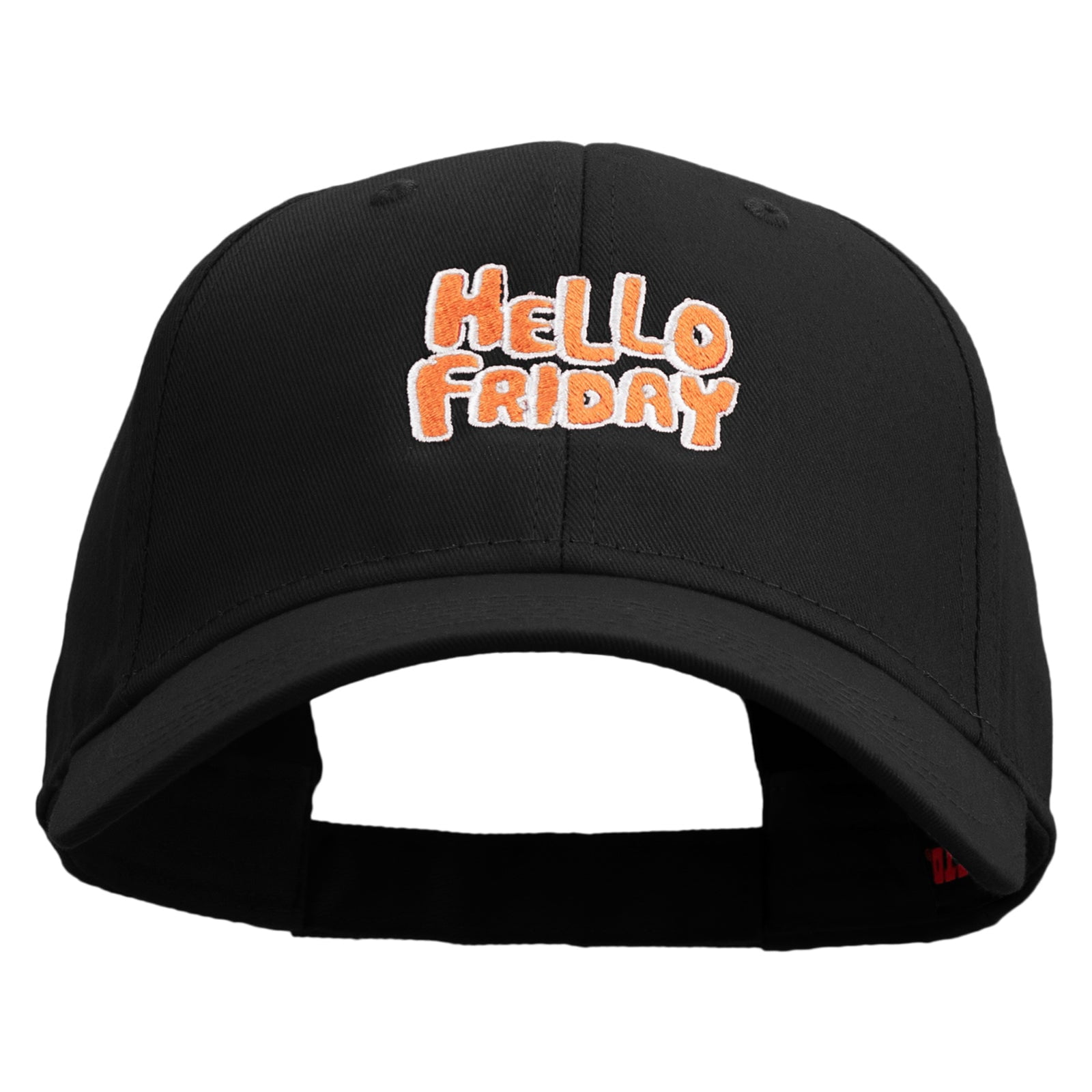 Hello Friday Embroidered Low Profile Washed Flex Cap - Black OSFM ...