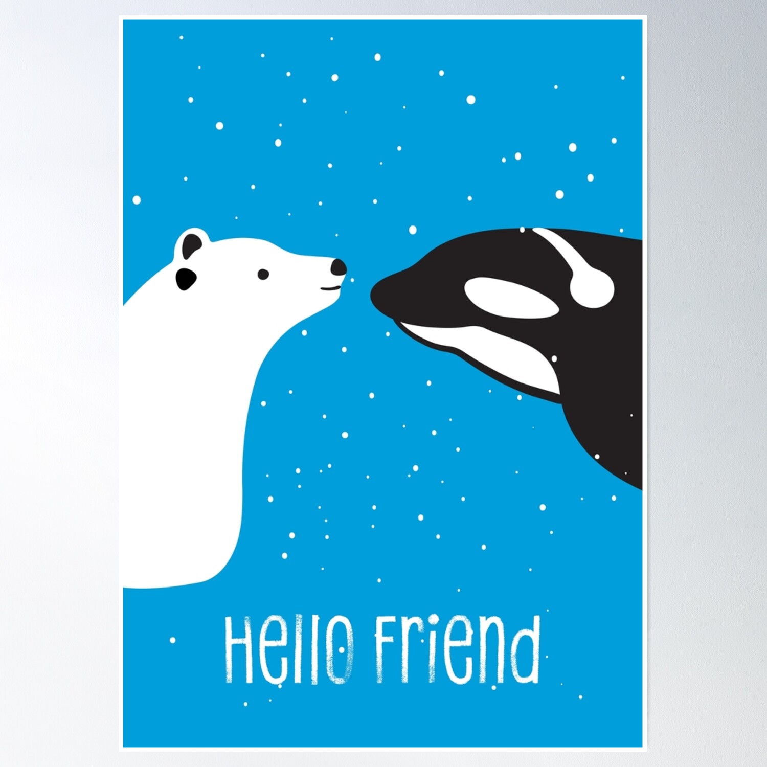 Hello Friend 03 Poster Wall Art, Modern Wall Decor, 8x12 UNFRAMED ...