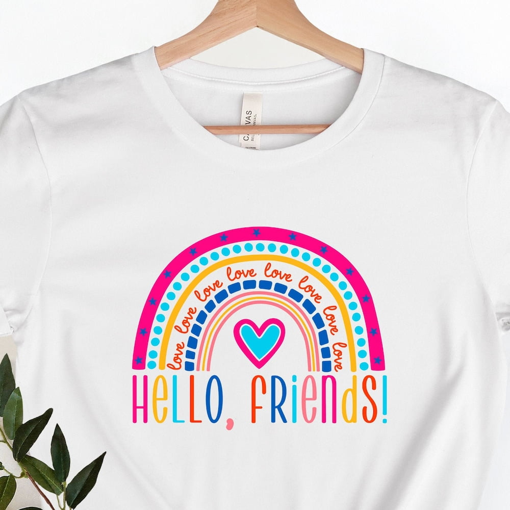 Hello Friends, Hello School Shirt, First Day school Shirts, Teacher ...
