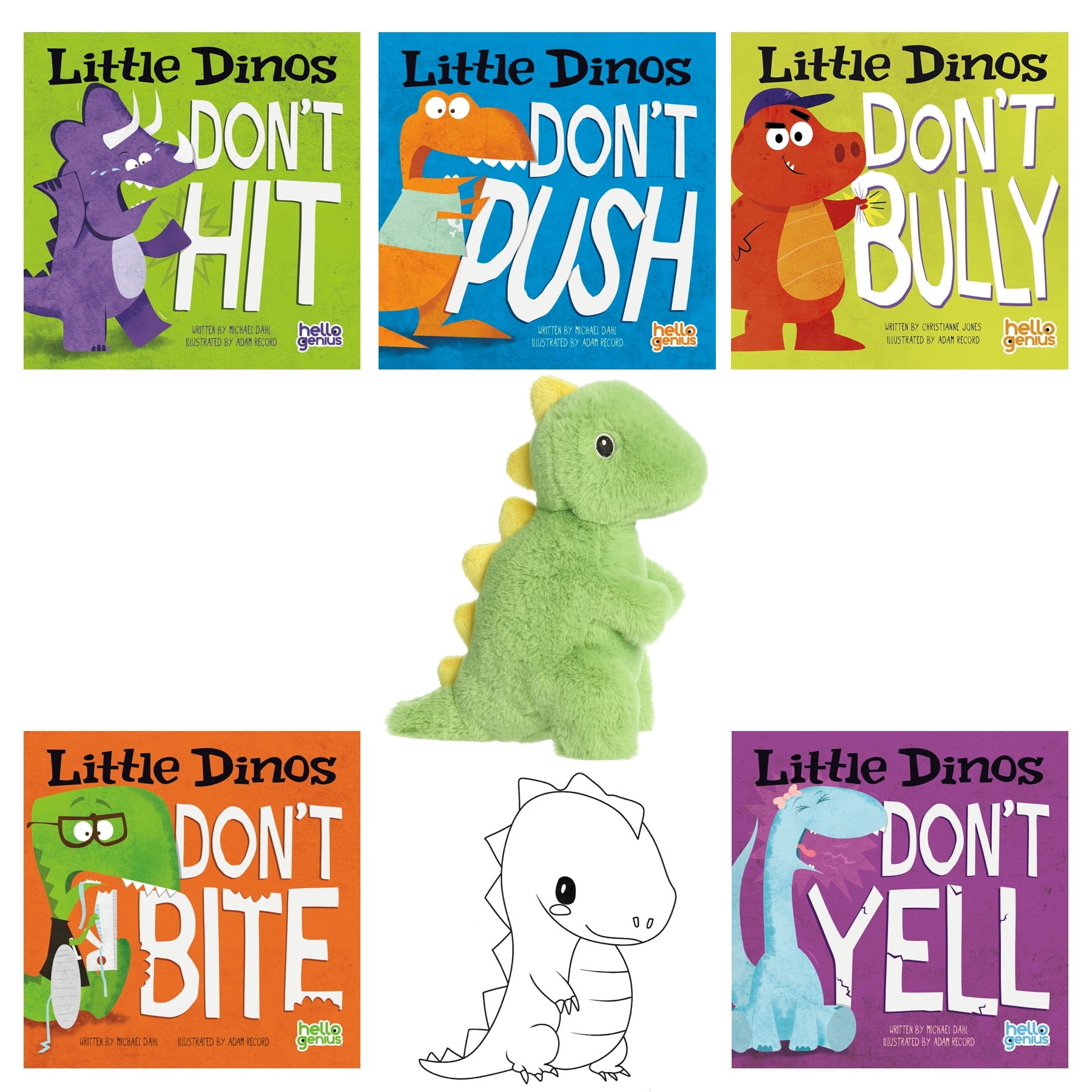 Hello Genius Little Dinos Gift Set Includes Five Board Books (Don't Hit ...