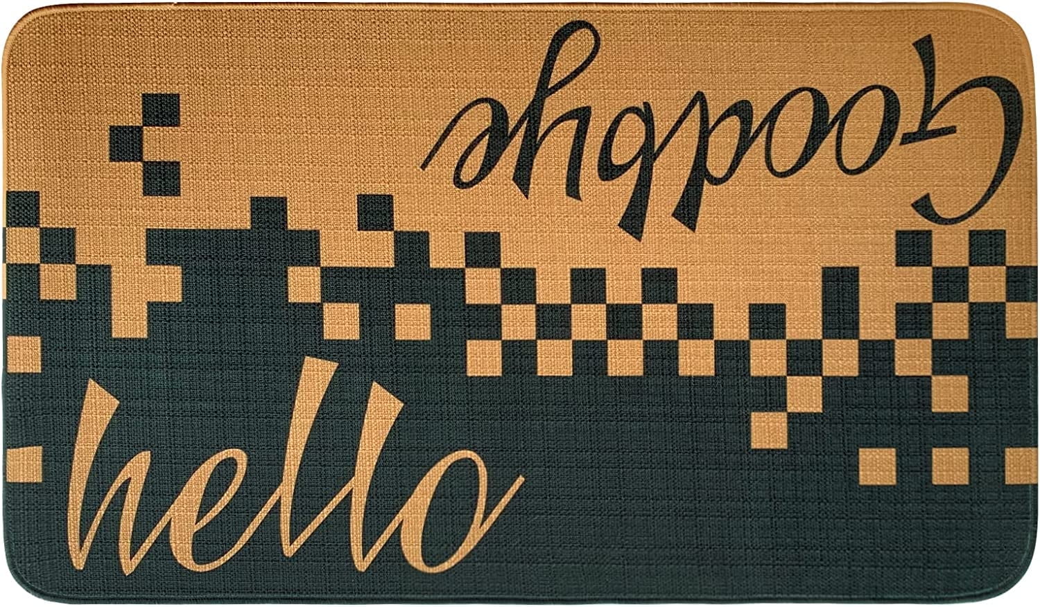 Hello Goodbye Door Mat Welcome Mats Indoor Outdoor,Rubber Non Slip 30 ...