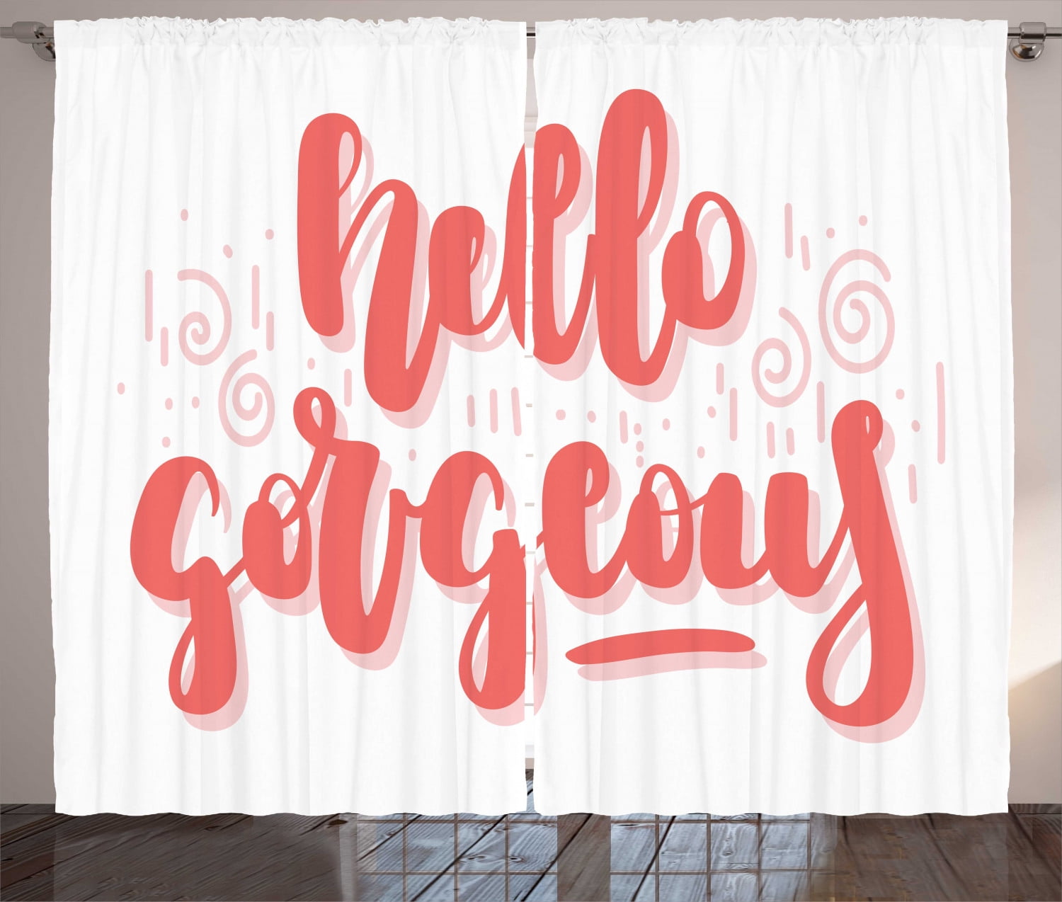 Hello Gorgeous Curtains 2 Panels Set, Pretty Bold Bubbly and ...