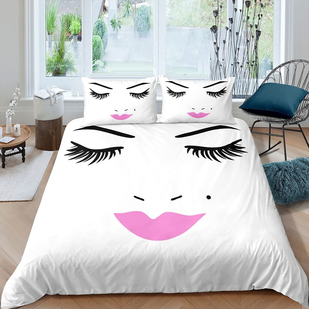 Hello Gorgeous Duvet Cover Luxury Rose Gold Glitter Bling Eyelash ...