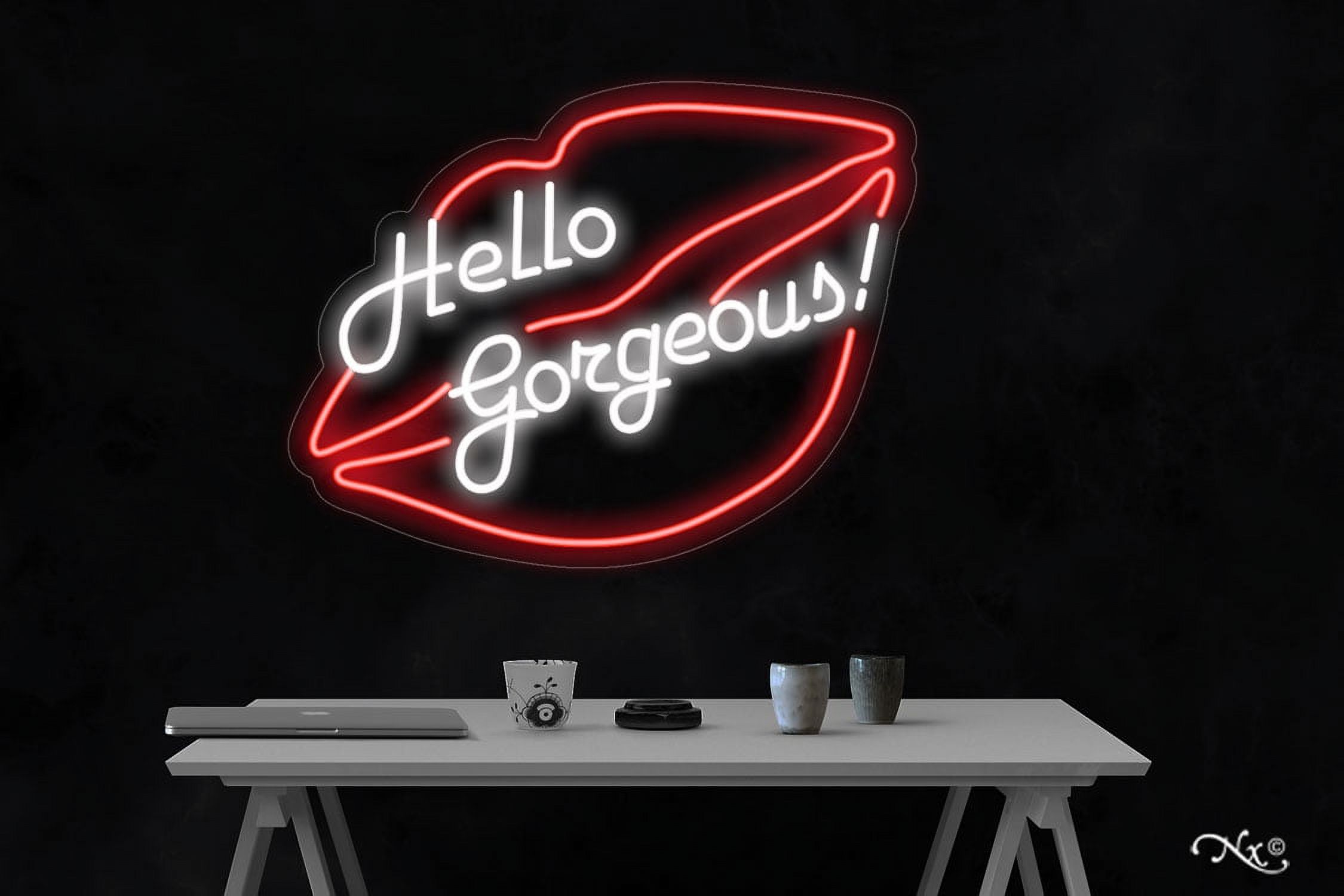 Hello Gorgeous!-LED Neon Sign Made in USA - Walmart.com
