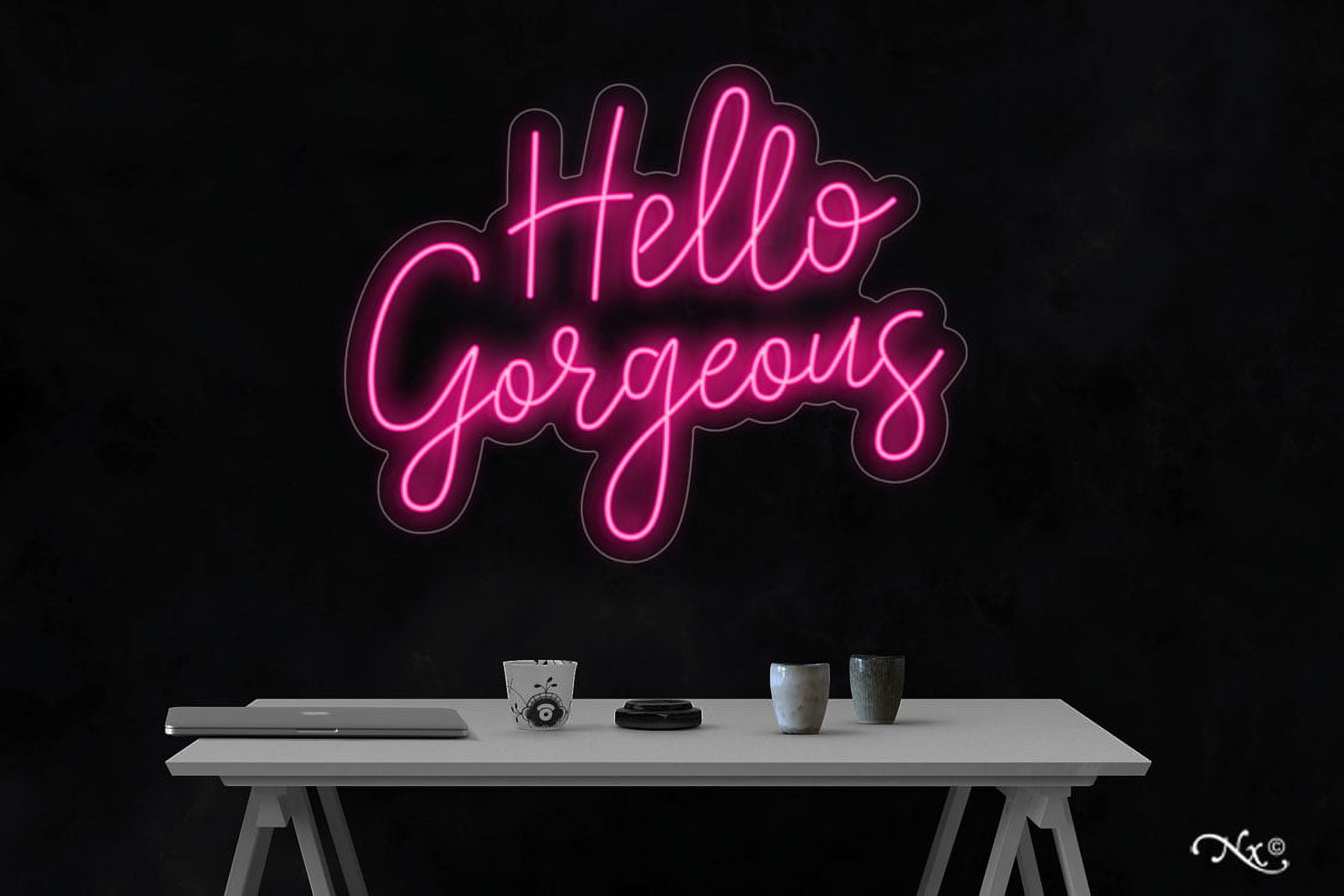 Hello Gorgeous-LED Neon Sign Made in USA - Walmart.com