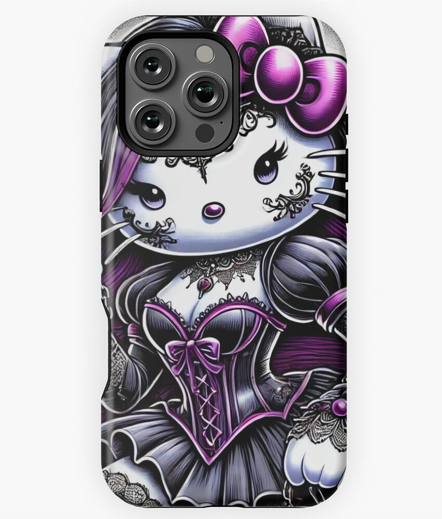 Hello Gothic Kitty Dark Cute Parody Emo Punk Sanrio Style A404 ...