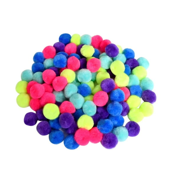 Dezsed 100 Pieces 1 Inch Assorted Pompoms Multicolor Arts and Crafts ...